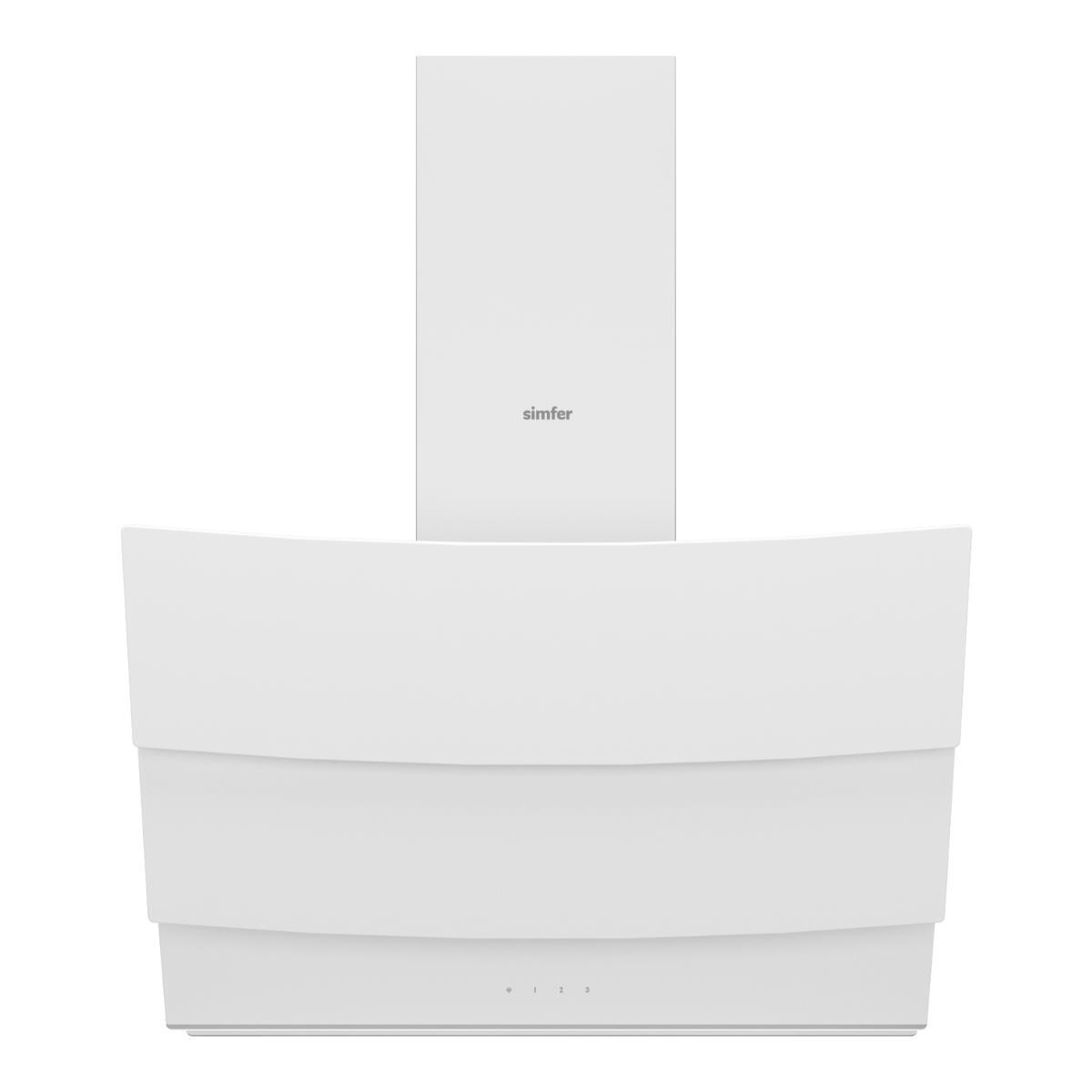 Simfer 8707 60CM Premium Dokunmatik Beyaz Cam Davlumbaz Kumandalı | Simfer